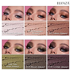 LUXAZA 6PCS Eyeshadow Stick Set, Shimmer And Metallic Cream Eyeshadow Pencil Crayon Makeup,Smudge-proof & Waterproof Eye Brightener Highlighter Stick Makeup Sets,Long Lasting Eye Pencil