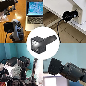 Handheld Digital Microscope Accessories 5MP USB Industrial Microscope Camera Digital Electronic Eyepiece C-Mount Adapter Ring Microscope Accessories (Color : Package A)