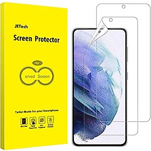 JETech Screen Protector Compatible with Samsung Galaxy S21 5G 6.2-Inch, HD Clarity, Flexible TPU Film Compatible with Fingerprint Sensor, 2-Pack