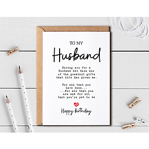 To My Husband - Husband Birthday Card - Husband Is The Greatest Gifts In My Life - Birthday Card For Husband - Gift For Husband Card- Christmas Gifts For Husband
