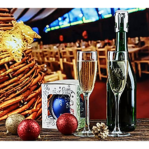 Nanmate 3 Pack Champagne Sealer Stopper Stainless Steel Sparkling Wine Bottle Sealer Set,Prosecco, Cava, and Sparkling Wine Stopper