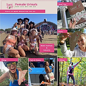 SaniGirl Womens Urination Device | Disposable Pee Funnel | Travel Urinal for Women | Girls Stand to Pee | Female Urination Device Disposable Pee Cups | Bundle 20 Funnels Travel Hiking Festival Camping