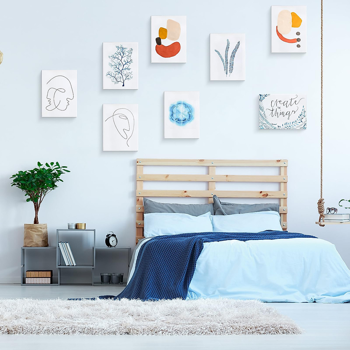 Thenshop Stretched Canvas for Painting 10 oz Triple Primed 100% Cotton White Blank Canvas Bulk Art Canvases for Painting Acrylics Pouring Oil Paint Party Supplies(80 Pieces,8 x 10 Inch)