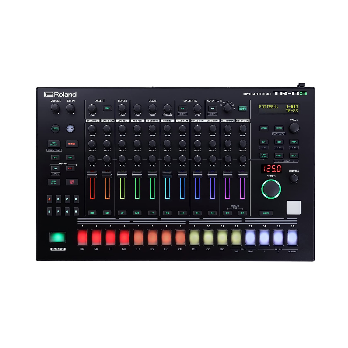 Roland TR-8S Aria Rhythm Machine Bundle with MIDI Cable and Austin Bazaar Polishing Cloth