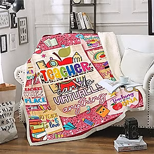 Teacher Gifts for Women Men,Teacher Appreciation Gifts, Teachers Day Graduation Retirement Gifts, Best Teacher Christmas Throw Blanket for Couch Bed 50 x 60 (FEN1,50"x 60")