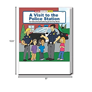 ZOCO - A Visit to The Police Station - Coloring Books (25 Bulk Pack, Without Crayons) - Games, Puzzles, Fun Activities, Gifts for Kids