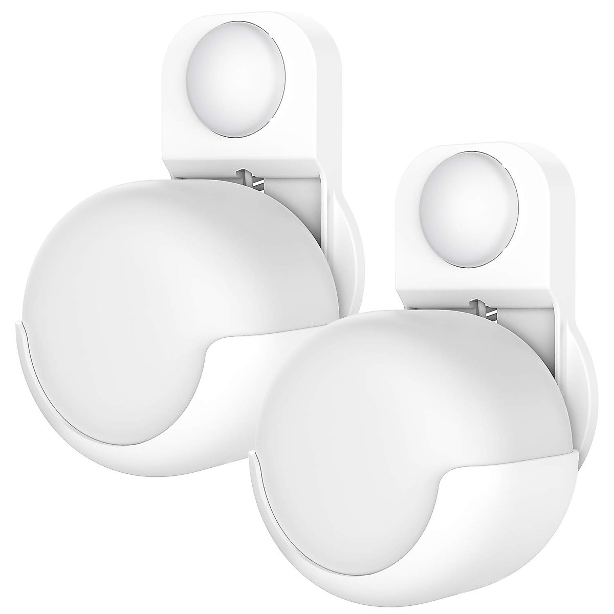 HOLACA Outlet Wall Mount Hanger for Google Nest WiFi Router(2nd Generation), Space Saving Holder, Easy Moved, Cord Management for Google Nest WiFi Router Without Messy Wires and Screws (2 Pack)