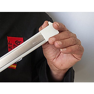 Ham Carving Knife with Anti-accident Protection 12-Inch - Flexible Stainless Steal Ham Slicing Knife for Slicing Serrano, Ibérico Ham & Italian Prosciutto