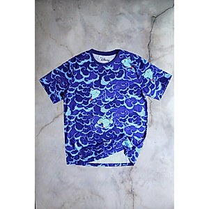 Disney Aladdin Genie Poof T-Shirt for Men Adult Graphic Tshirt Men's Tee Gift Merch Women Apparel Clothes Stuff Novelty Vintage (Navy, Large)