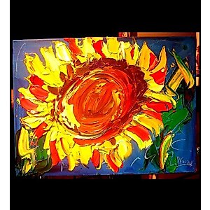 Modern Abstract Impressionist Art Deco - Oil Painting on Canvas- Signed with Certificate of Authenticity-size 20 X 16, Fine Arts, Stretched - Gallery Wrap - Ready to Display