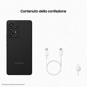 Samsung Galaxy A53 4G (SM-A536B/DS) Dual SIM,128GB + 6GB, Factory Unlocked GSM, International Version (Fast Car Charger Bundle) - (Awesome Black)