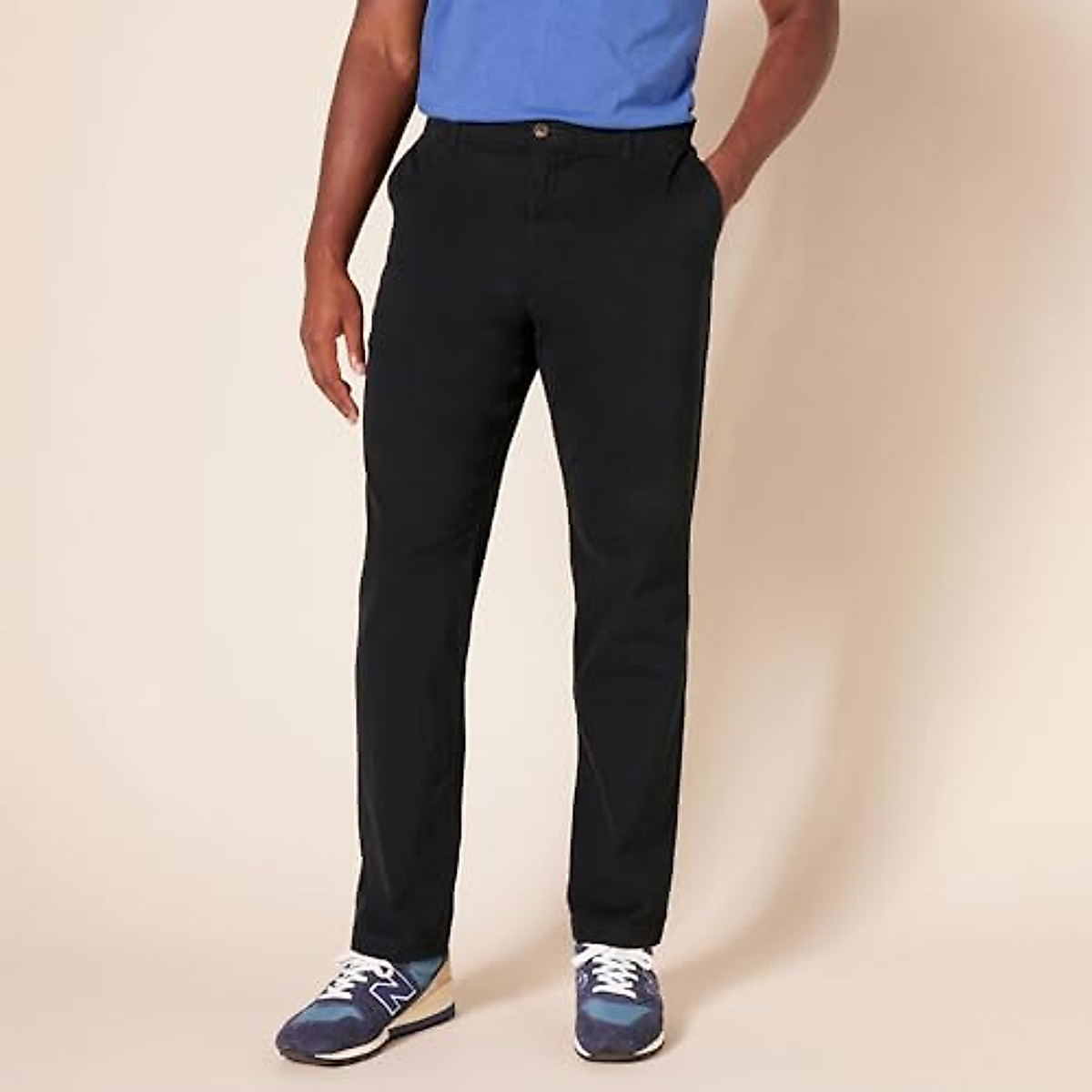 Amazon Essentials Men's Slim-Fit Casual Stretch Chino Pant, Black, 32W x 32L