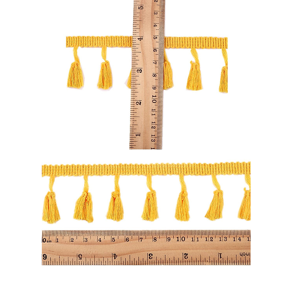 MSCFTFB 20 Yards Mini Tassel Fringe Trim,Boho Tassels Ribbon for Women,1.6inch Wide Sewing Fabric Lace for DIY Jewelry Clothing Bag Curtain Home Party Decor(Rosy Brown)