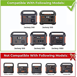 MJPOWER 12V/24V Car Charger Compatible Jackery Portable Power Station Explorer 1000 500 880 550 300 290 240 160 E160 E240 E300 E500 E550 E880 E1000 Solar Generator Jackery Charger Cord DC Power Cable