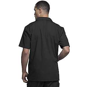 Cherokee Workwear Scrubs Men's Zip Front Jacket, Black, XX-Large