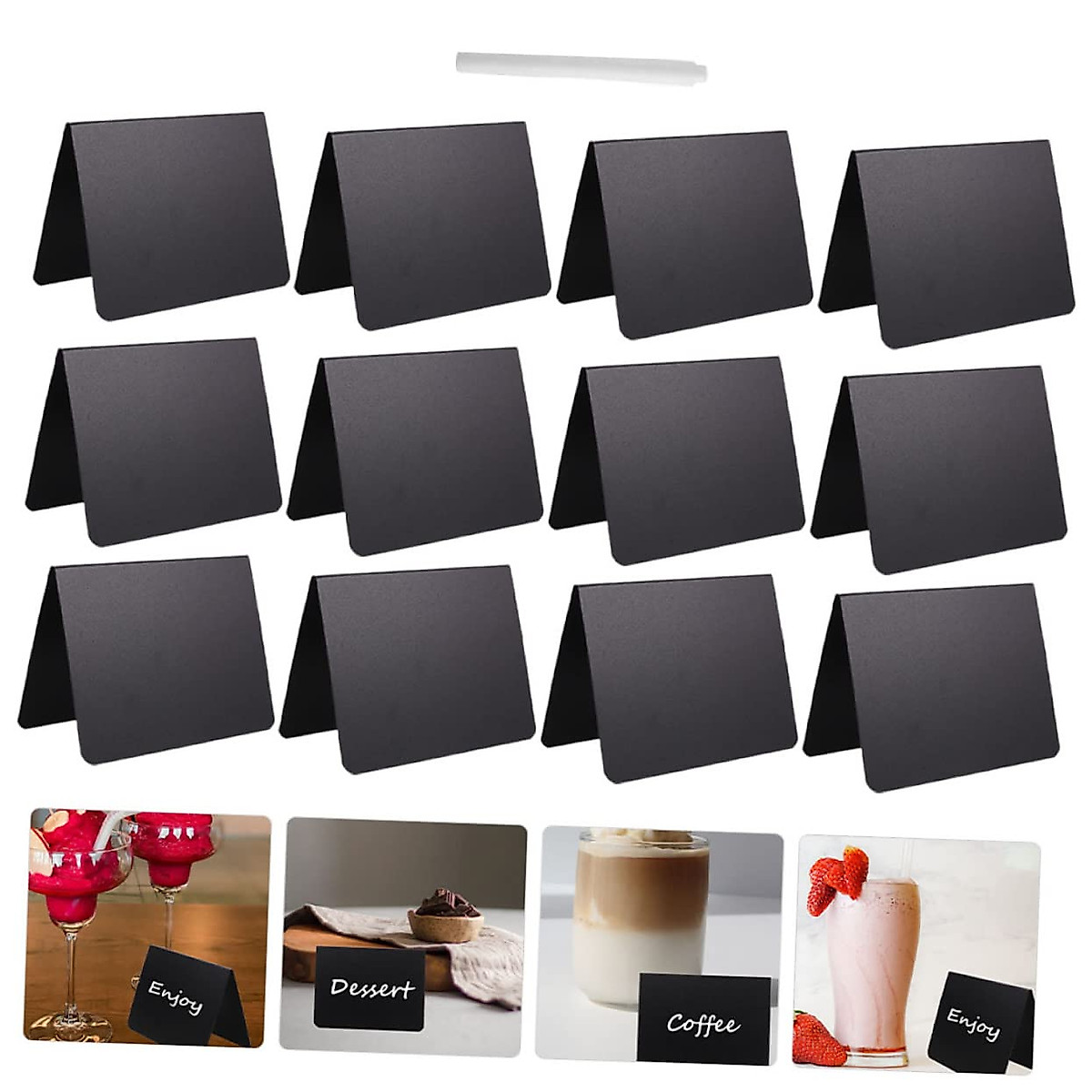 Tofficu 5 Sets Blackboard Display Board Small Chalkboard Memo Chalkboard Desktop Memo Sign Mini Blackboard Sign Kids Chalkboard Chalk Board Sign Board Plastic WiFi Rewritable Small Tent