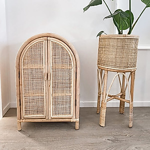 CLAYNIX 18" Width Square Cane Webbing 15 FEET - Cane Webbing Roll - Caning Material for Chairs - Open Weave Wicker Cane Webbing for Cabinet - Cane Fabric Webbing Sheet(15 FEET)