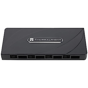 Thermalright ARGB Fan HUB Controller Support 8 Groups of Fans, 8-Port 4 Pin PC Fan Controller, 5V-3Pin ARGB Fan Hub, Strong Paste+Magnetic Suction, SATA Power Cord(12V 4-pin RGB is not Supported)
