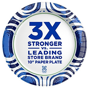 Dixie Ultra, Medium Paper Plates, 8.5 Inch, 64 Count, 3X Stronger*, Heavy Duty, Microwave-Safe, Soak-Proof, Cut Resistant, Disposable Plates For Heavy, Messy Meals