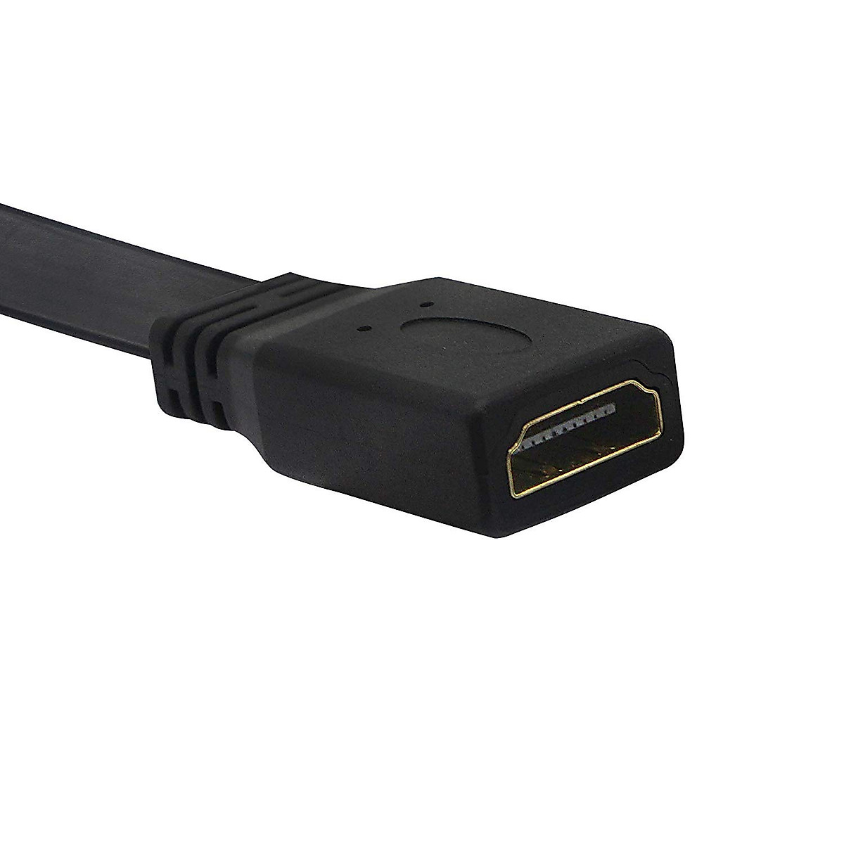 CERRXIAN 1FT Flat Slim High Speed HDMI Extension Cable A Female to 90 Degree Down Angle A Male Cord