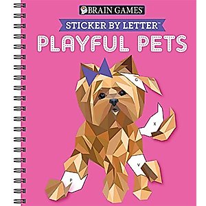Brain Games - Sticker by Letter: Playful Pets (Sticker Puzzles - Kids Activity Book)