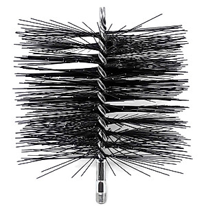 Midwest Hearth 8-Inch Square Wire Chimney Brush and 18-Foot Fiberglass Chimney Rod Bundle Kit