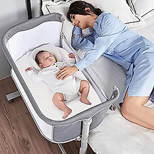 Wonder Living Baby Bassinet Mattress, Breathable, Hypoallergenic, Non-Toxic, Oval Shaped with Removal Waterproof Cover, 15" x 30" x 2''