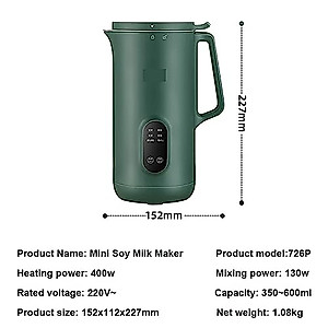TAPARU Soy Milk Maker 350ml Soybean Milk Machine Electric Juicer Free Filter Soymilk Maker Portable Blender Mixer Household Automatic Orange Juicer