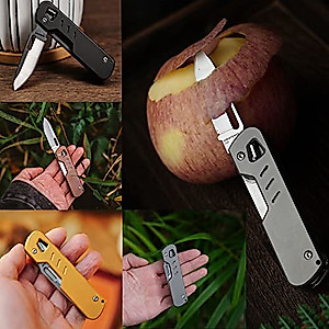 HorixGear 1 Pair Handle Patch Custom Titanium Scales for T4 Multitool (Titanium black)