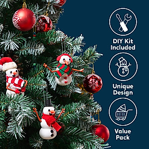 JOYIN Christmas Build Your Snowman Craft Kit, 3 Pack DIY Snowman Christmas Craft Kit for Christmas Arts and Craft Activities, Xmas Gift Stocking Stuffers for Kids,Party Favor School Funny Toy