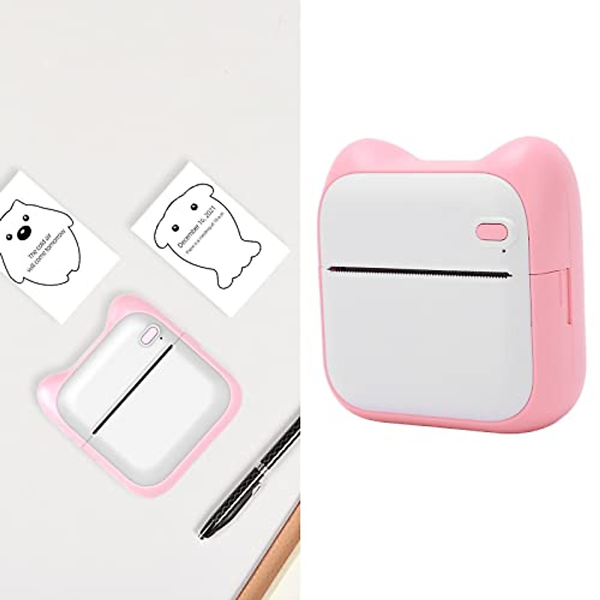 plplaaoo Label Printer,Multipurpose Wireless Printer,Portable Smart Mini Bluetooth Label Printer,203DPI USB Charging,Inkless,Thermal Label Printer,for iBleem