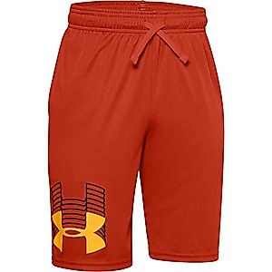 Under Armour Prototype Logo Shorts, Rich Orange (830)/Lunar Orange, Youth X-Small