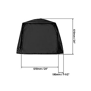 QWORK Heavy Duty Industrial Fan Cover - Waterproof and UV Resistant - 2 Pack Compatible with 24" High-Velocity Drum Fan and Floor Fan