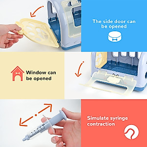 BELLOCHIDDO Veterinarian kit for Kids, Vet Play Sets for Kids with Interactive Electric Dog and Cage, Doctor Pretend Play Puppy Dog Toys for Boys Girls Toddlers Ages 2 3 4 5 6 7 Year Old