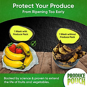 Reusable Vegetable Produce Bags by Produce Pouch – Keeps Fruit, Vegetable, Herbs Fresh Longer, Prevent Food Waste - BPA and Lead-Free Produce Saver Storage Green Bag - Set Of 30 w/Twist-Ties