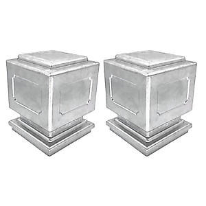 EKSED Fence Post Cap, Acorn Top Fence Finials, Aluminum Railing Cover for Villa Stair, Mailbox, Deck, Dock, Piling Caps, 4Pcs