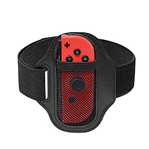 FASTSNAIL 2 Packs Leg Strap Compatible with Nintendo Switch Sports/Ring Fit Adventure, 2 Sizes Adjustable Velcro Straps Compatible with Nintendo Switch & OLED Model Controller Games Accessories