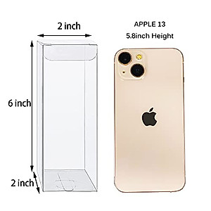 XP-ART 30 Pcs Clear Macaron Boxes for 6, 2 x 2 x 6 Inch Plastic Gift Boxes For Party Favors Candy Chocolate Cookie Strawberry Boxes for Wedding