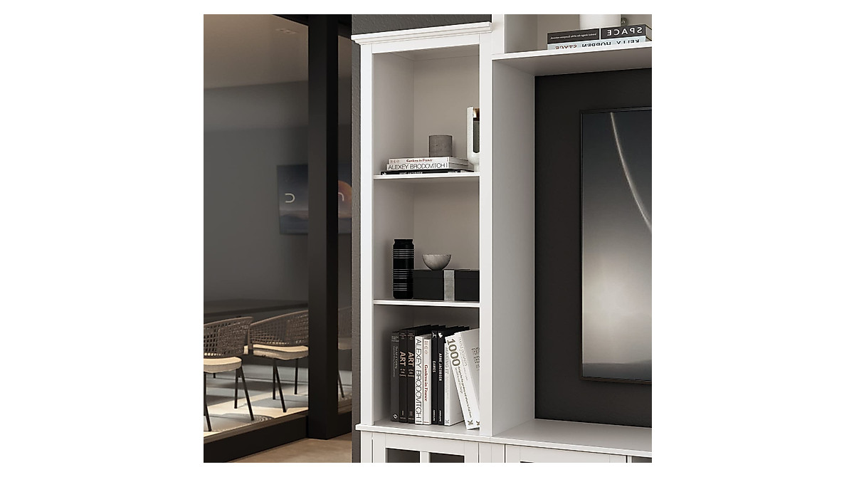 ECACAD Modern 4-Piece TV Stand & Bookshelves for 65" TVs