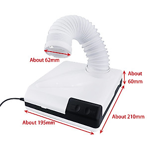 60W Dust Collector Fan Vacuum Cleaner Strong Power Dental Lab Nail Art Manicure Dust Clean Tool