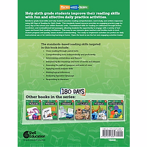 180 Days of Practice for Sixth Grade (Set of 3) 6th Grade Workbooks for Kids Ages 10-12, Includes 180 Days of Reading, 180 Days of Writing, 180 Days of Math