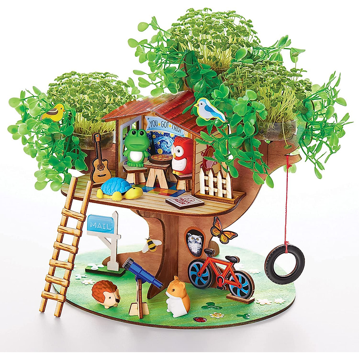 Creativity for Kids Build and Grow Tree House Craft Kit - Treehouse Playset Toy for Boys and Girls, Classic Toys for Kids