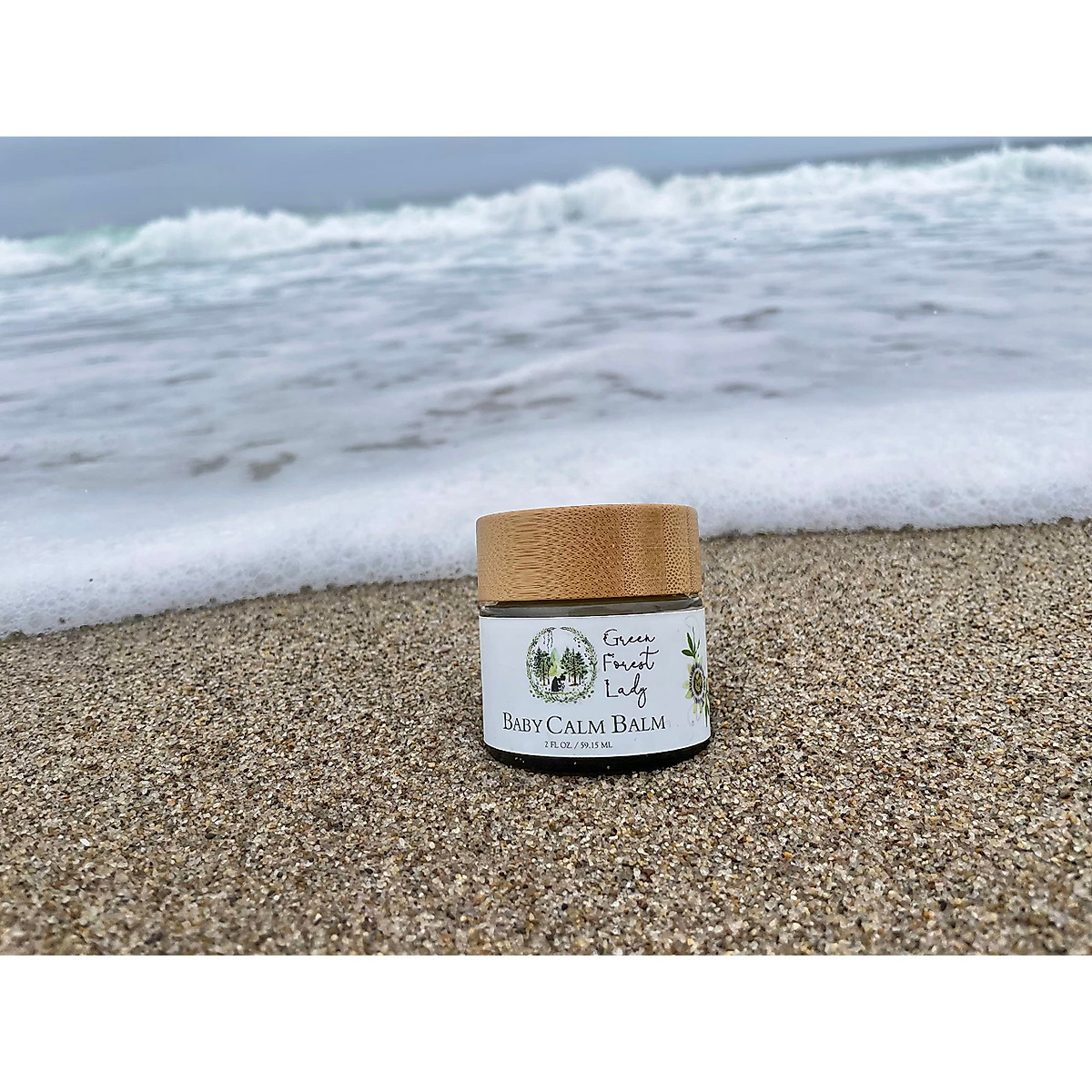 Green Forest Lady The Baby Calm Balm | Protects, Hydrates & Nourishes Sensitive Skin | Helps to Calm Newborns, Babies & Toddlers | Soothing Combination of Infused Herbs