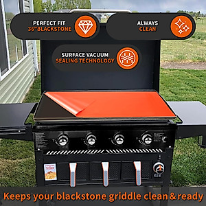 AOBHI 36" Silicone Griddle Cover Mat for Blackstone: Grill Accessories Griddle Flat Top Cover Food-Grade Protection Grill Buddy Mats,Cuttable Fit 30",29",28",22" and 17" Griddle
