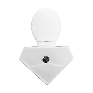 Renovators Supply Troyt Compact Corner Bathroom Toilet, 2-Piece Round - 0.8/1.6 GPF High Low Top Tank Button Flush WaterSense - ADA Heavy Duty Porcelain