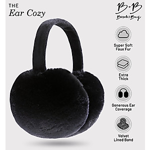 Brook + Bay Fleece Ear Muffs - Cozy & Foldable Earmuffs - Winter Ear Warmers for Women - Soft & Warm Ear Muffs for Women