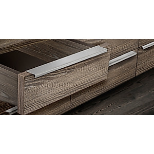 Richelieu Hardware BP57616170 Lenox Collection 14-inch (356 mm) Center-to-Center Stainless Steel Modern Cabinet and Drawer Edge Pull Handle for Kitchen, Bathroom, and Furniture