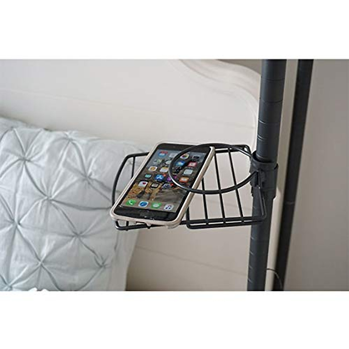 DormCo Over The Bed Shelf Supreme - Suprima Adjustable Shelving - Gunmetal Gray