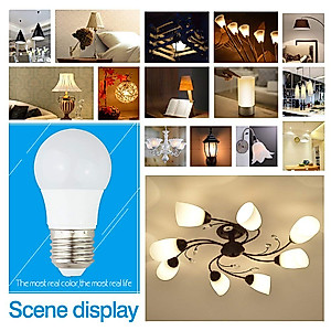 Homelek (6 Pack) 3W LED Light Bulbs, Equivalent to 25W, E26 Base, G45/G14 Bulb, 300 Lumens, Warm White 3000 Kelvin, Best for Bedrooms and Living Rooms