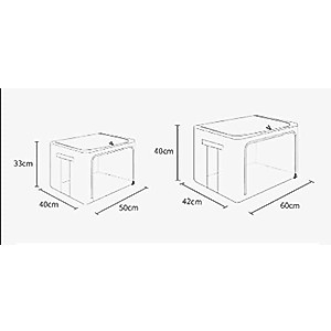 KBREE Wardrobe Storage Box Large Size Clothes Quilt Storage Box Fabric Dormitory Extra Large Household Folding Storage Box